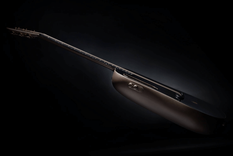 The Lava Me Pro is a carbon fiber weatherproof guitar for artists