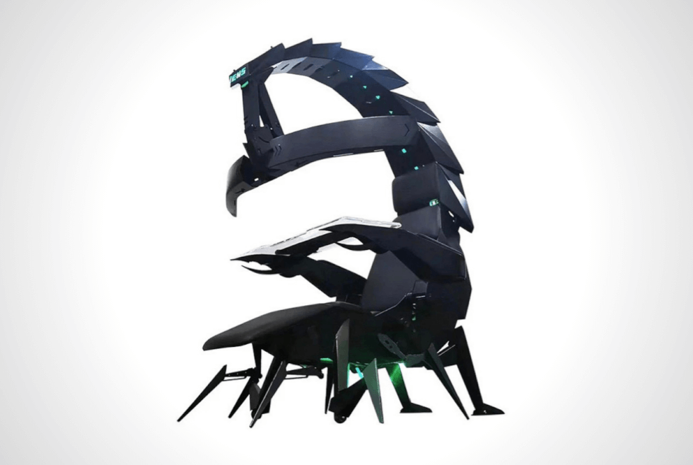 The Scorpion gaming cockpit from Cluvens comes with heating and massage ...