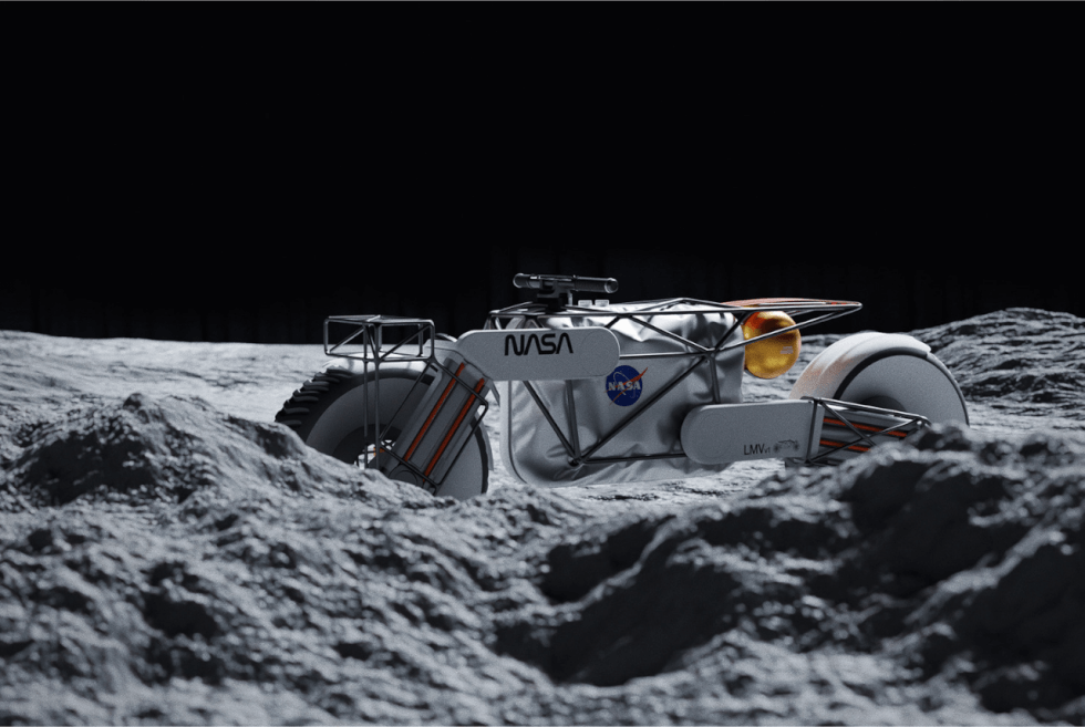 We hope Andrew Fabishevskiy's NASA Motorcycle Concept makes it to the moon