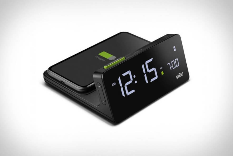 The Braun BC21 is a 1976-inspired Alarm Clock with Wireless Charging