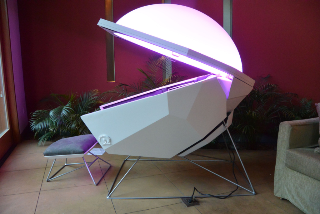 Take a physical and mental time out within the Somadome Meditation Pod ...