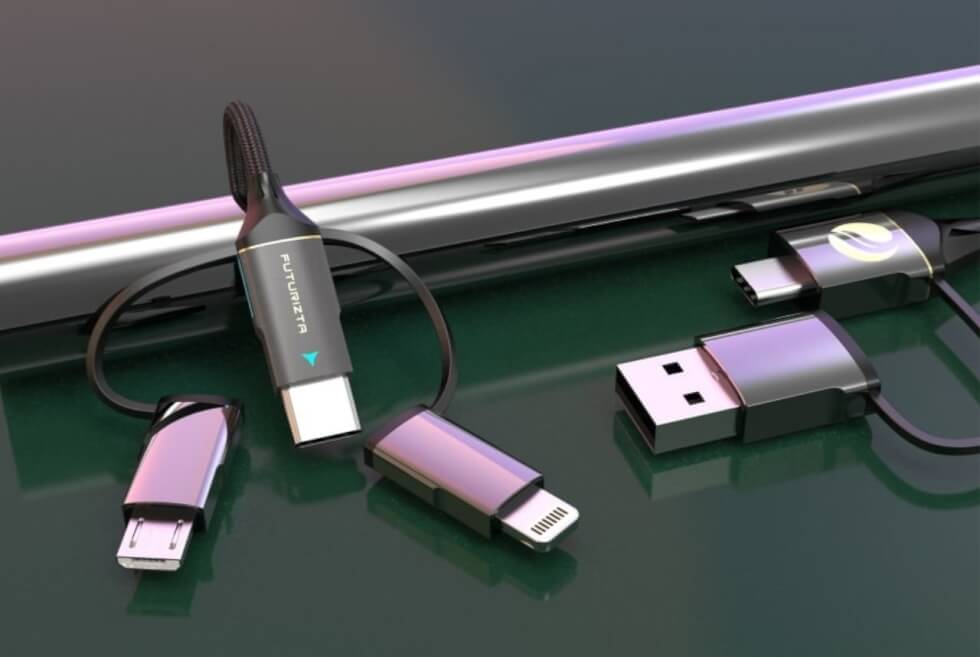 The Zeus-X Pro Is A 6-in-1 spaceship-inspired futuristic cable